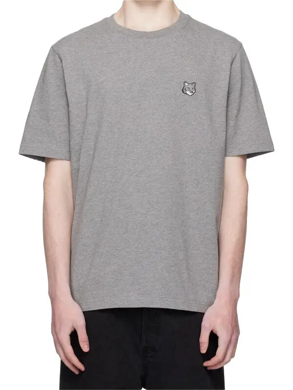 Maison Kitsuné Fox Head Comfort T-shirt - Medium Gray