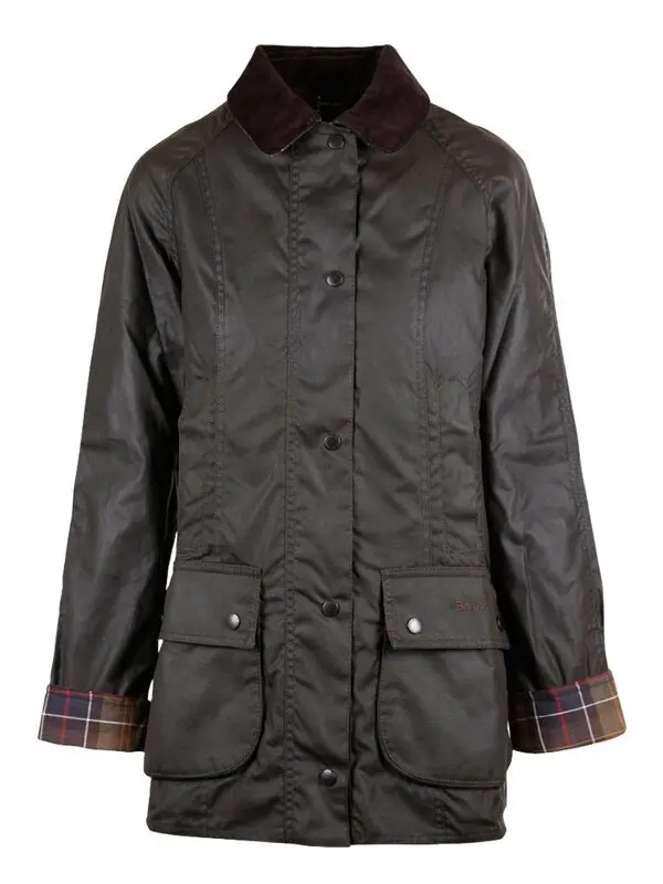 Barbour Classic Beadnell Waxed Jacket With Contrast Collar - No