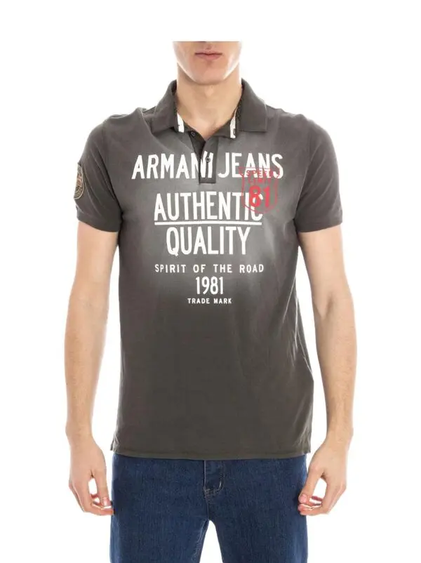Emporio Armani Short-sleeved Polo Shirt - Black