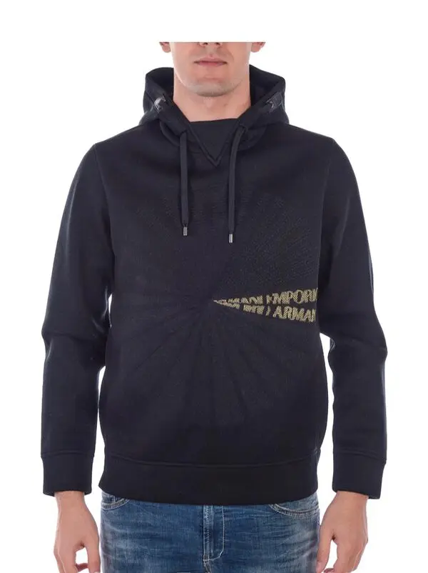 Emporio Armani Hooded Sweatshirt - Black