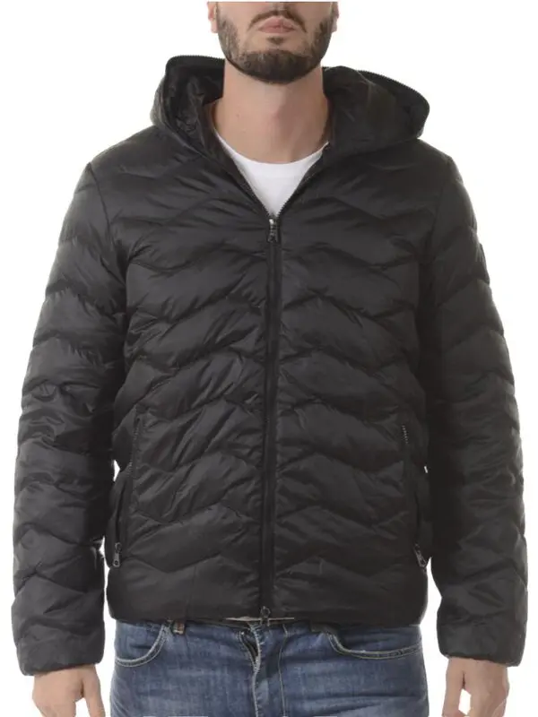 EA7 Logo Padded Down Jacket - Black