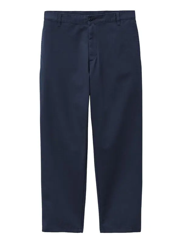 Carhartt Work In Progress Logo-patch Straight Fit Trousers - Black