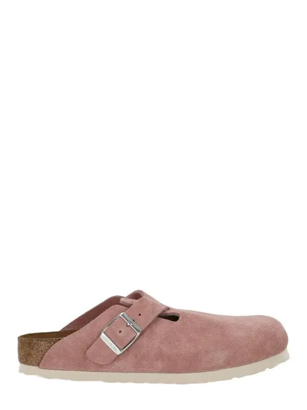 BIRKENSTOCK Logo Buckled Slipper - Nude