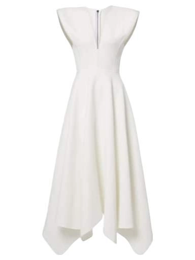 Maticevski Empath Draped Midi Dress - White