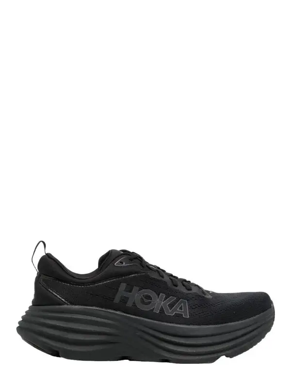 Hoka One One Bondi 8 Lace-up Sneakers - Black