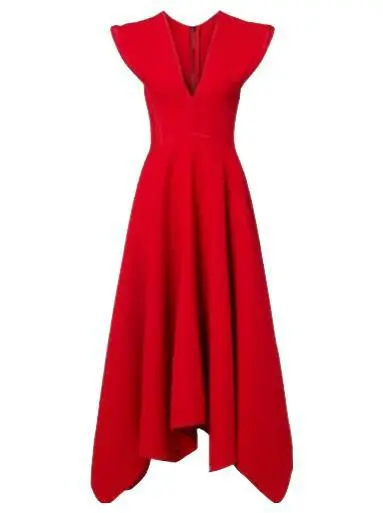 Maticevski Empath Draped Midi Dress - Red