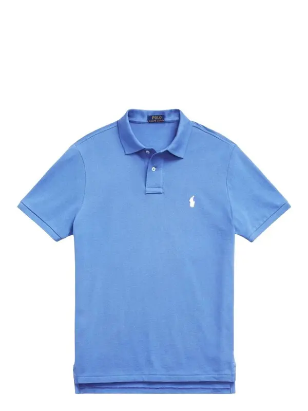 Polo Ralph Lauren Logo Embroidered Short-sleeved Polo Shirt - Blue