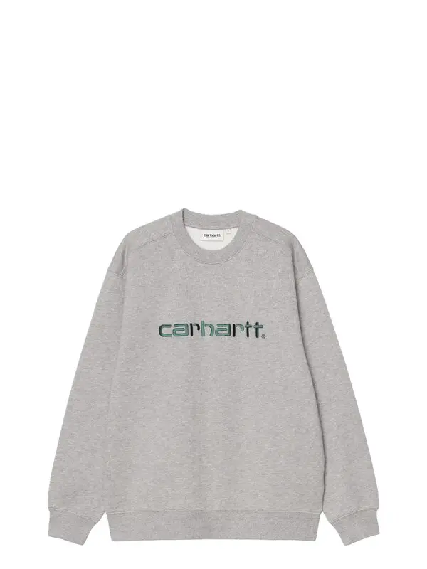 Carhartt Work In Progress Crewneck Sweatshirt With Embroidered Logo - Gray