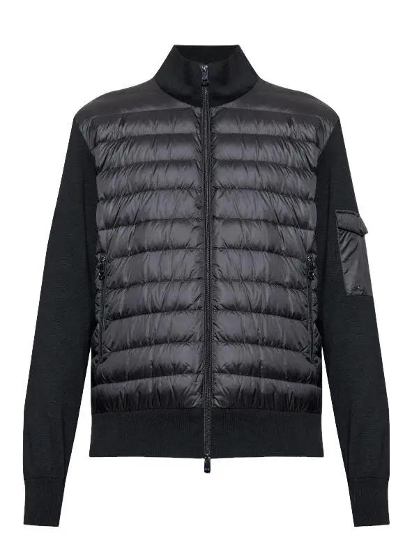 Paul & Shark Ultralight Hybrid Zip-up Sweater - Black