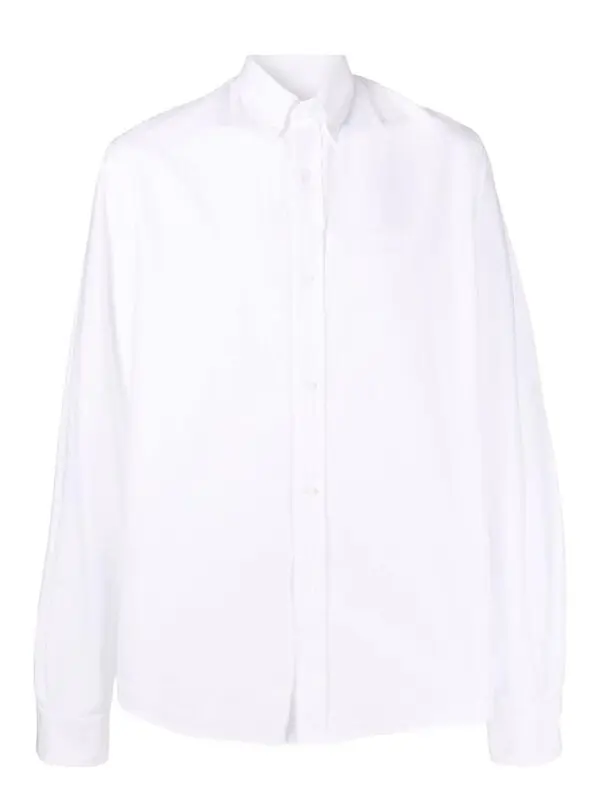 Kenzo Buttoned Long-sleeved Shirt - White