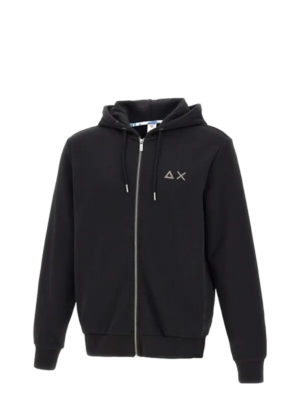 SUN 68 Zip-up Logo Hoodie - Black
