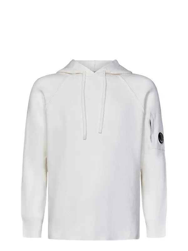 C.P. COMPANY Knitted Hoodie - White