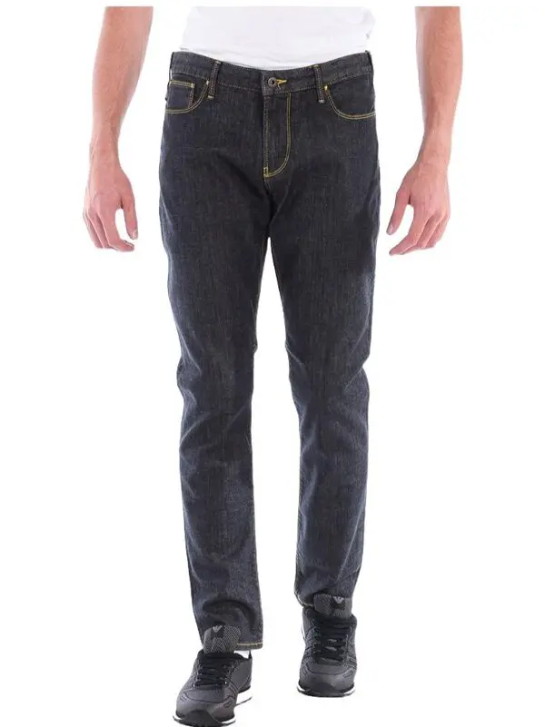Emporio Armani Slim Fit Logo Jeans - Black