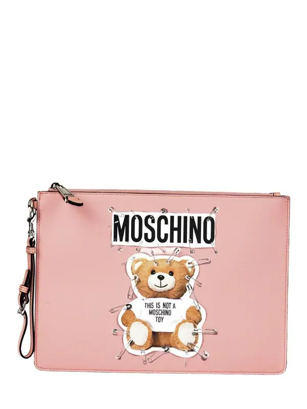 Moschino Teddy Bear Pouch - Nude
