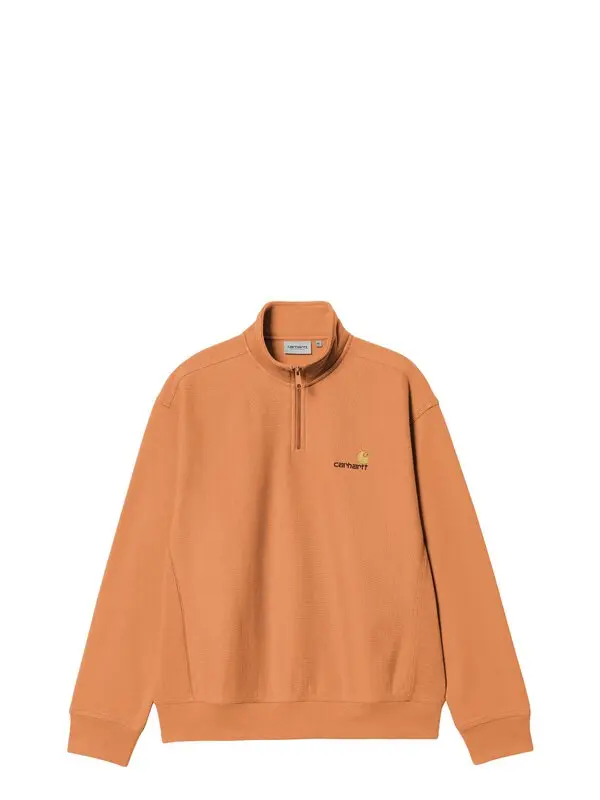 Carhartt Work In Progress American Script Half-zip Sweatshirt - Brown