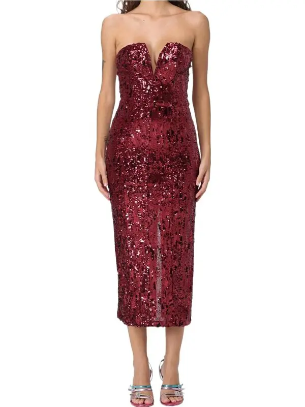 ANIYE BY Sleeveless Strapless Dress - Red