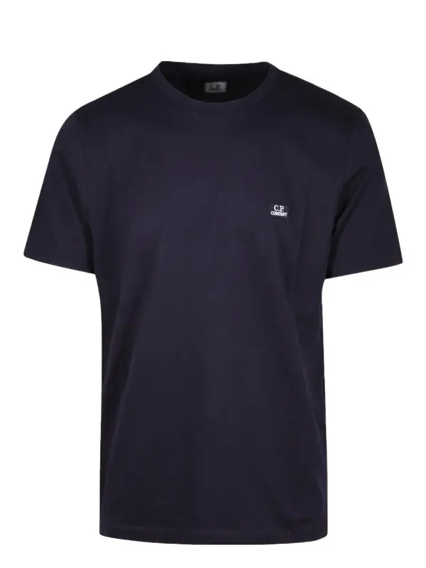 C.P. COMPANY Logo Embroidered T-shirt - Black