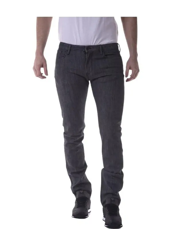Emporio Armani Slim Fit Textured Jeans - Black
