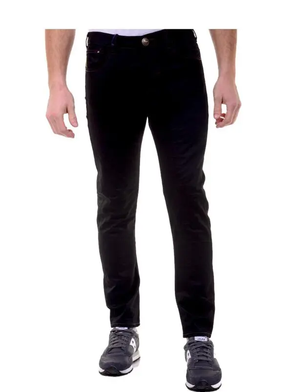 Emporio Armani Logo Detail Denim - Black