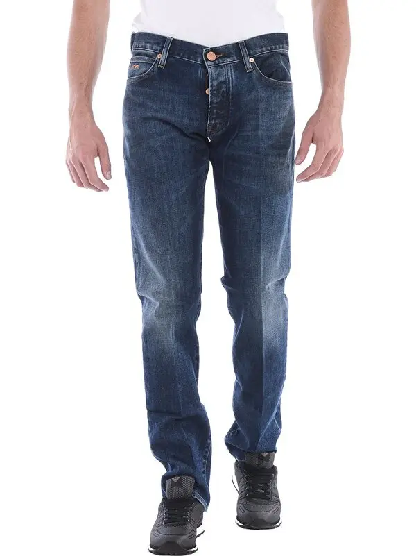Emporio Armani Straight Slim-fit Jeans - Blue