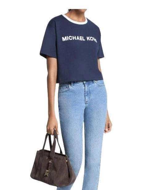 Michael Kors Logo Embroidered T-shirt - Navy