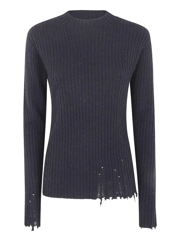UMA WANG Long Sleeve Crewneck Jumper - Black