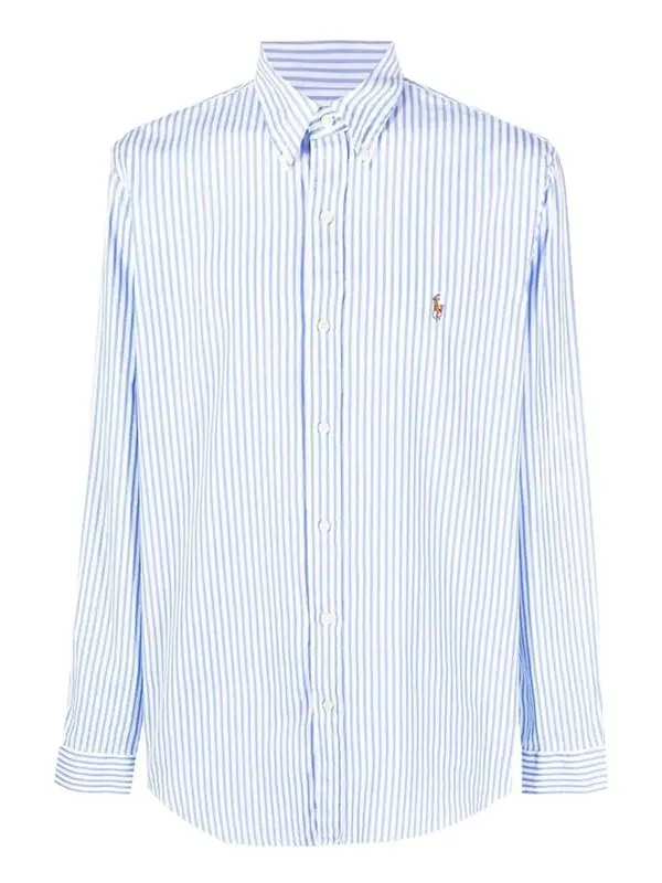 Ralph Lauren Polo Striped Long-sleeved Shirt - Blue