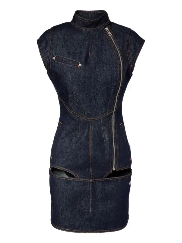 JEAN PAUL GAULTIER Denim Mini Dress - Black