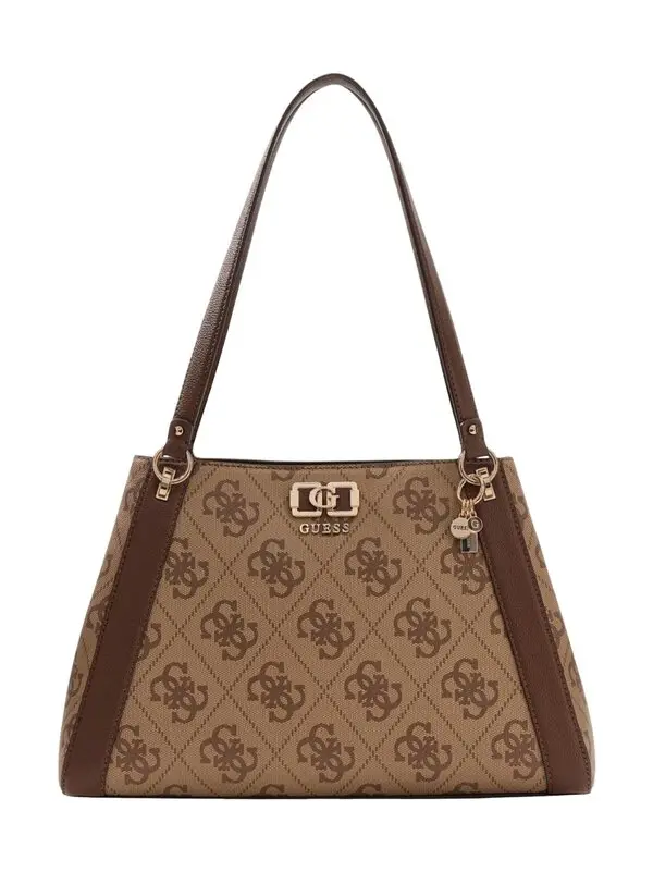 Guess Zippered Shoulder Bag - Brown