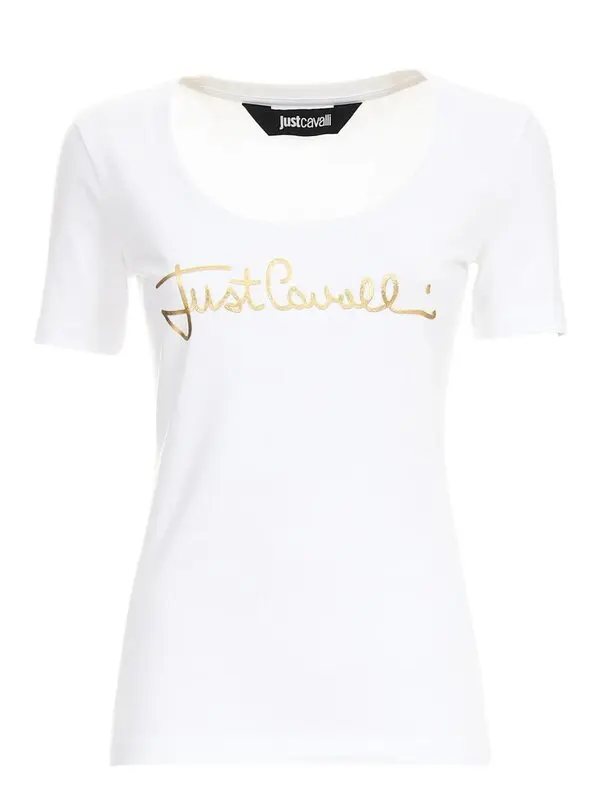 Just Cavalli Script Logo T-shirt - White