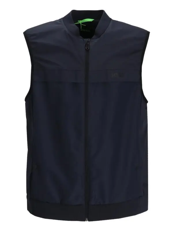 Hugo Boss Zip-up Gilet - Black