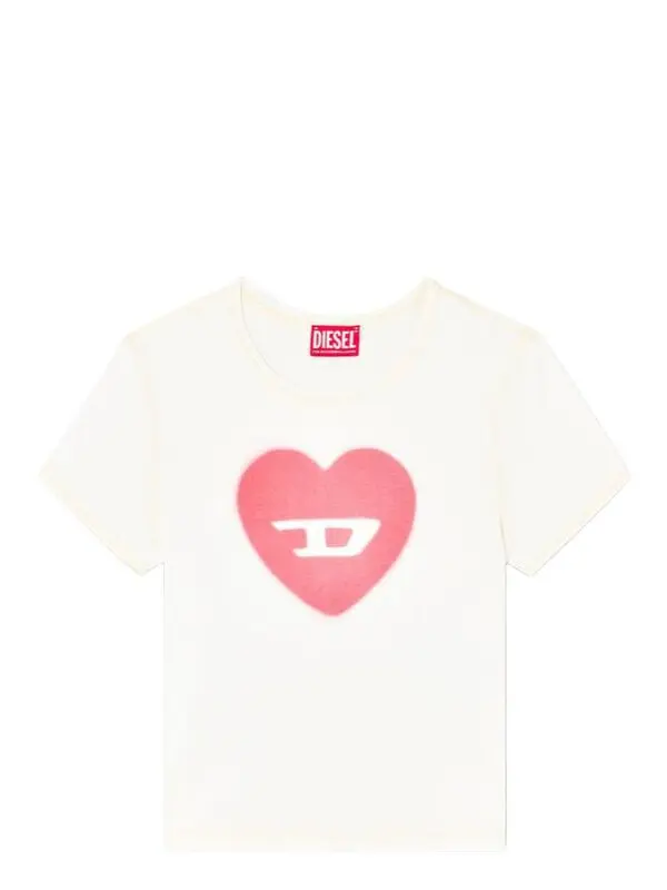 DIESEL® D Heart" Graphic T-shirt - White