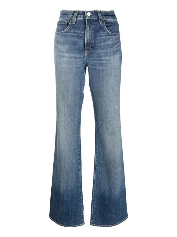 NILI LOTAN Faded Bootcut Jeans - Blue
