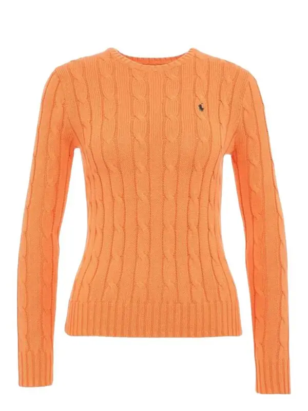 Polo Ralph Lauren Embroidered Pony Crewneck Jumper - Orange