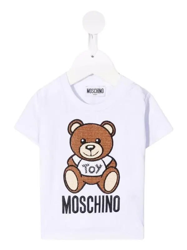Moschino Teddy Bear Embroidered T-shirt - White