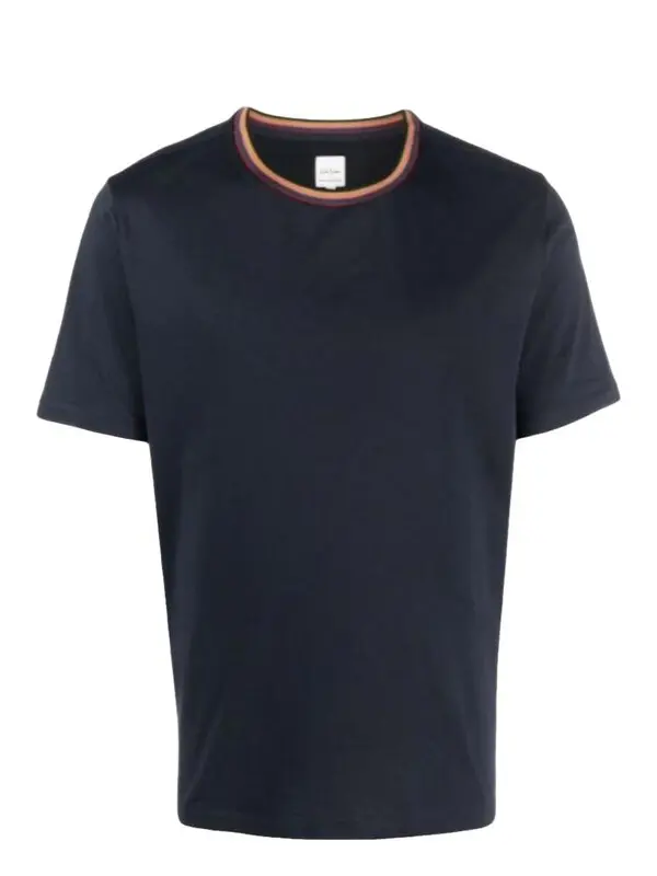 Paul Smith Artist Stripe Collar T-shirt - Black