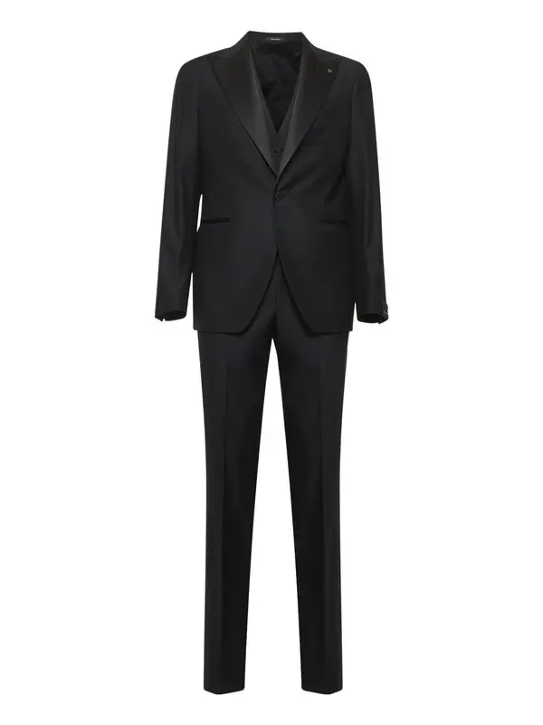 Tagliatore Two Piece Tailored Dinner Suit - Black