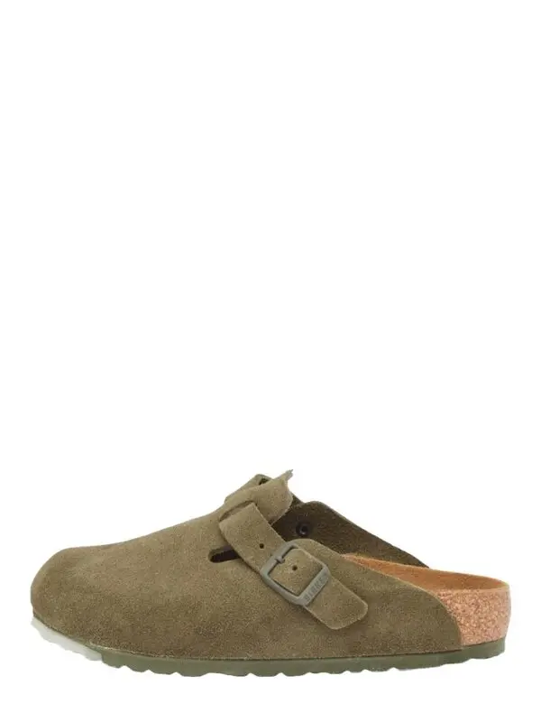 BIRKENSTOCK Boston Suede Mules - Brown