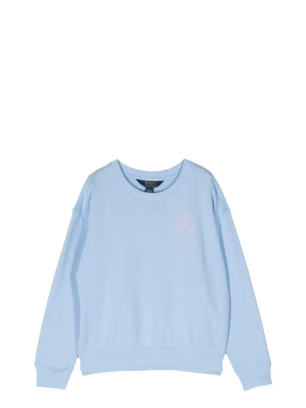 Polo Ralph Lauren Crewneck Logo Embroidered Fleece Sweatshirt - Blue