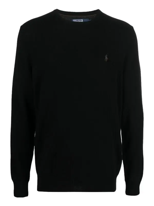 Polo Ralph Lauren Embroidered Knit Jumper - Black