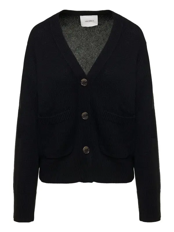 LISA YANG Rib Knitted Cardigan - Black