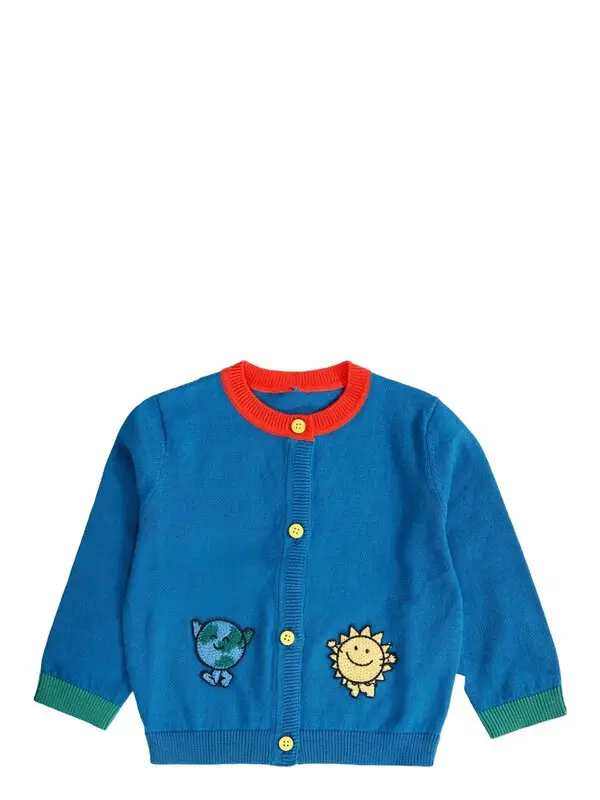 Stella McCartney Long-sleeved Knitted Cardigan - Blue