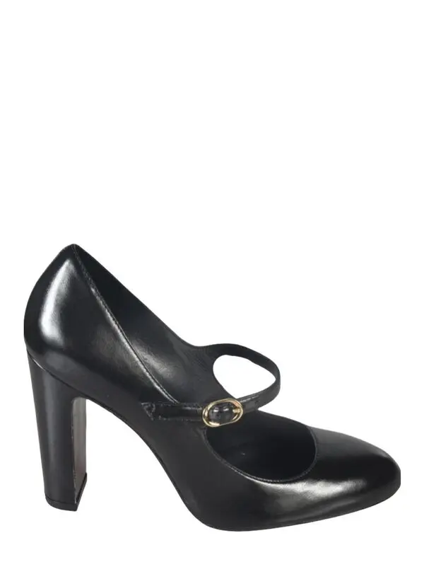 STUART WEITZMAN Leather Mary Jane High Heels - Black