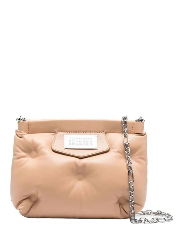 MAISON MARGIELA Quilted Mini Crossbody Bag - Nude