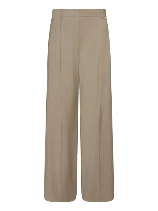 Marella Wide-fit Twill Trousers - Laurel