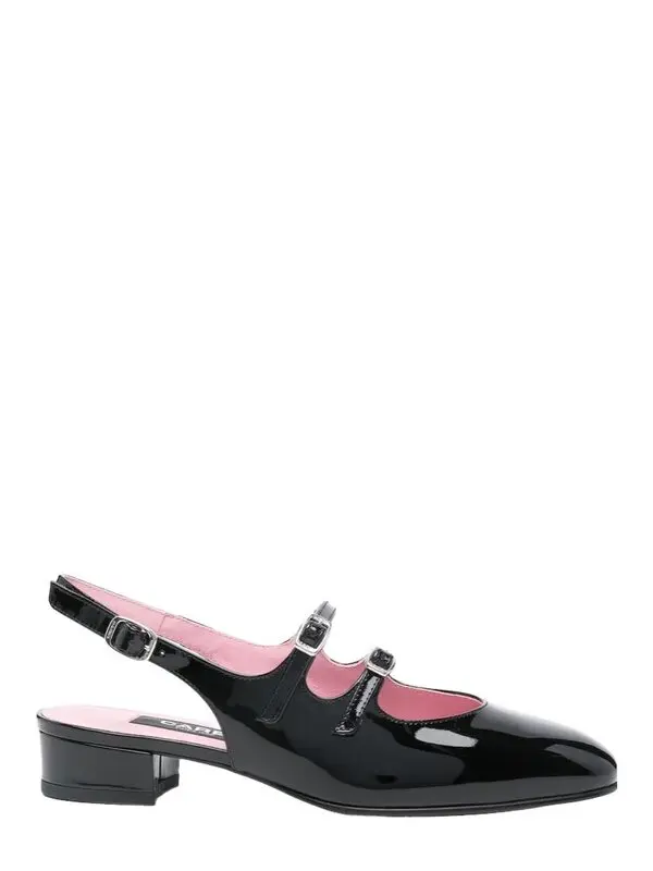 CAREL Peche Slingback Mary Janes With Thick Heel - Black