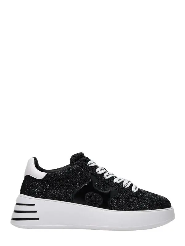 Hogan Crystal-embellished Lace-up Low-top Sneakers - Black
