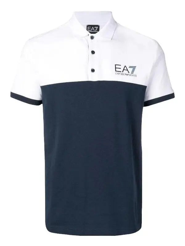 EA7 Logo Polo Shirt - Blue