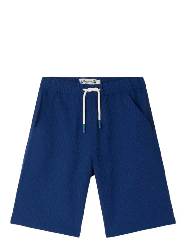 Bonpoint Textured Drawstring Shorts - Blue