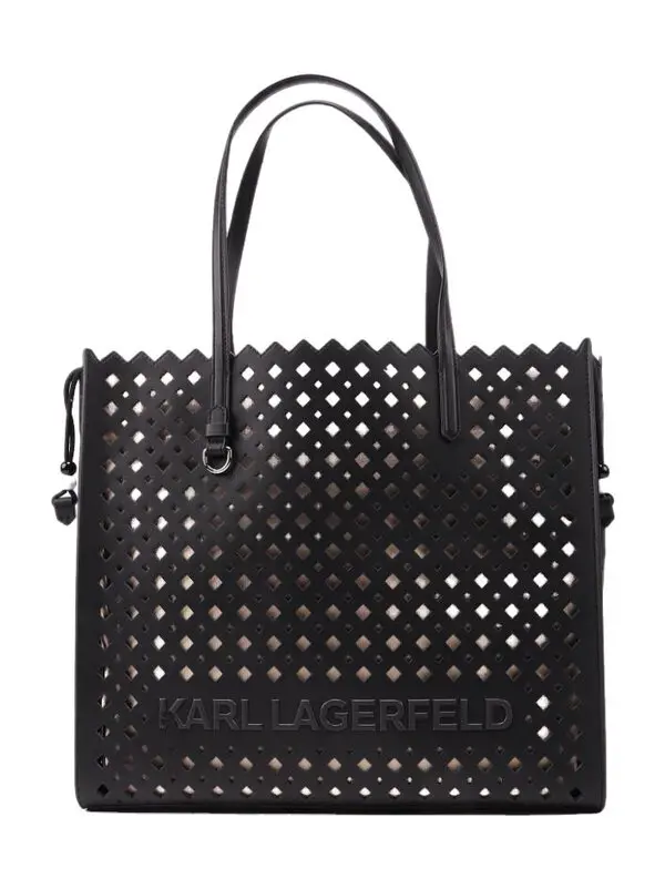 Karl Lagerfeld Perforated Tote Bag - Black